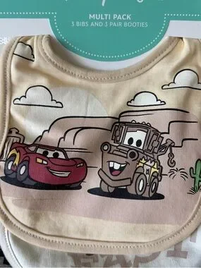 Disney | Accessories | Disney Baby Pixar Cars Bib Bootie Set Lightning ...